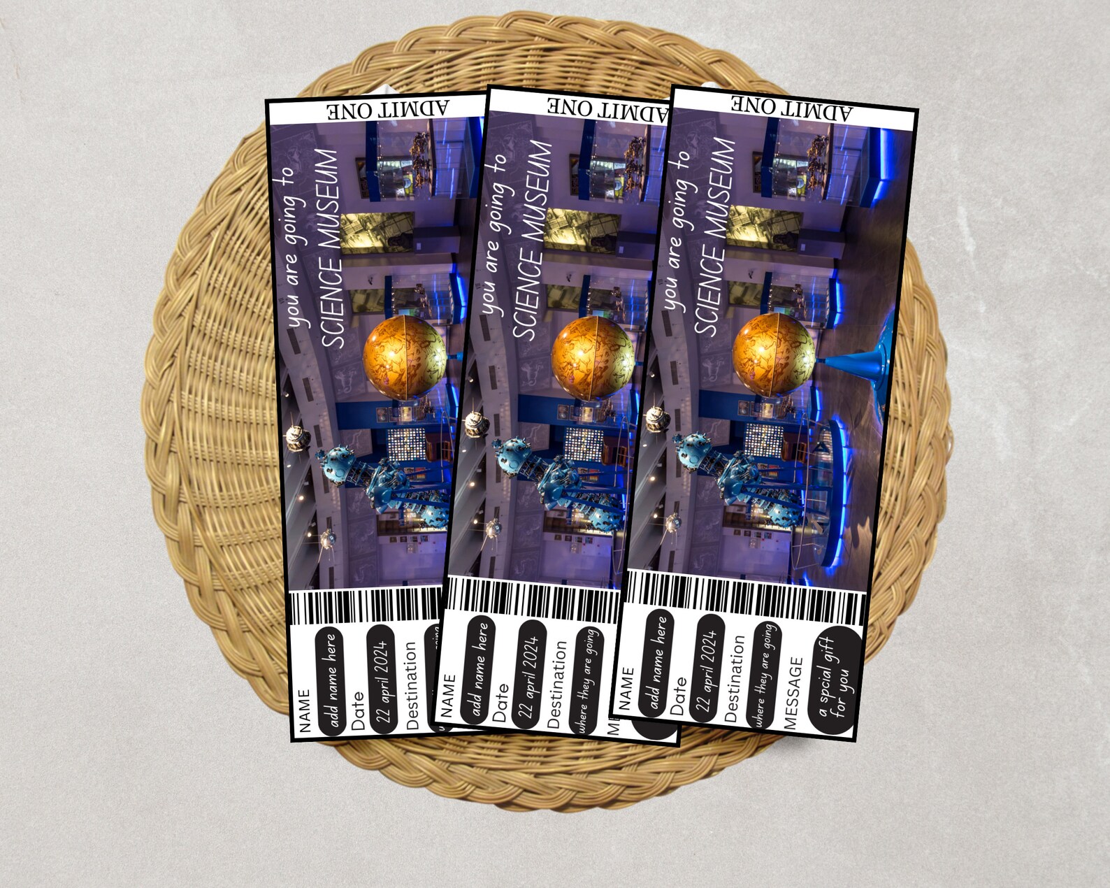 Science Museum Ticket Template, Science Museum Ticket, Editable ...