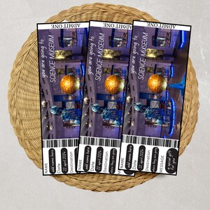 Science Museum Ticket Template, Science Museum Ticket, Editable ...