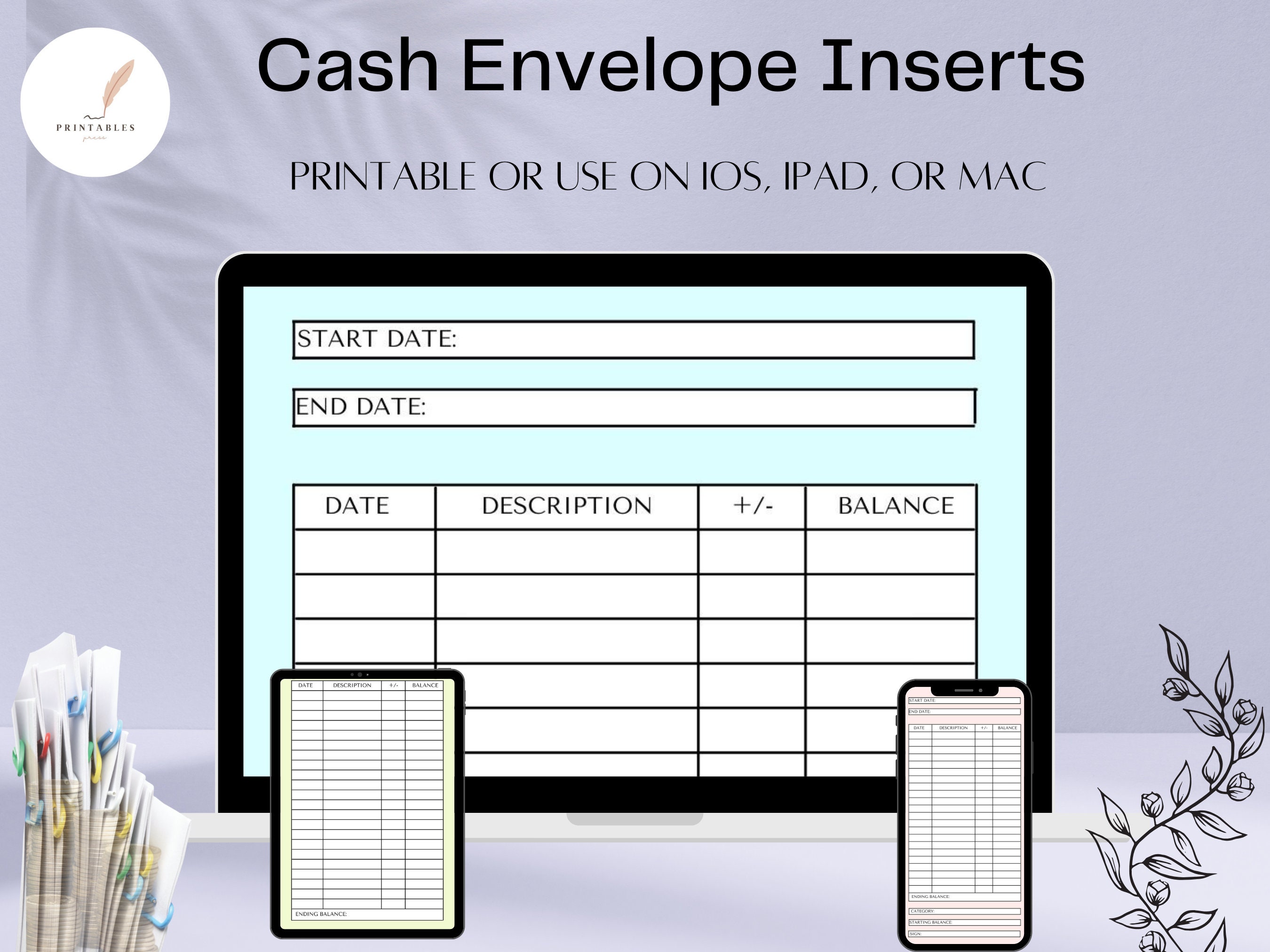 A6 Cash Envelope Insert Printable, Budget Tracker, Spending Tracker ...