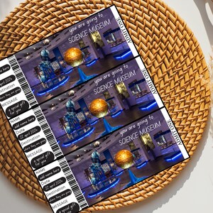 Science Museum Ticket Template, Science Museum Ticket, Editable ...