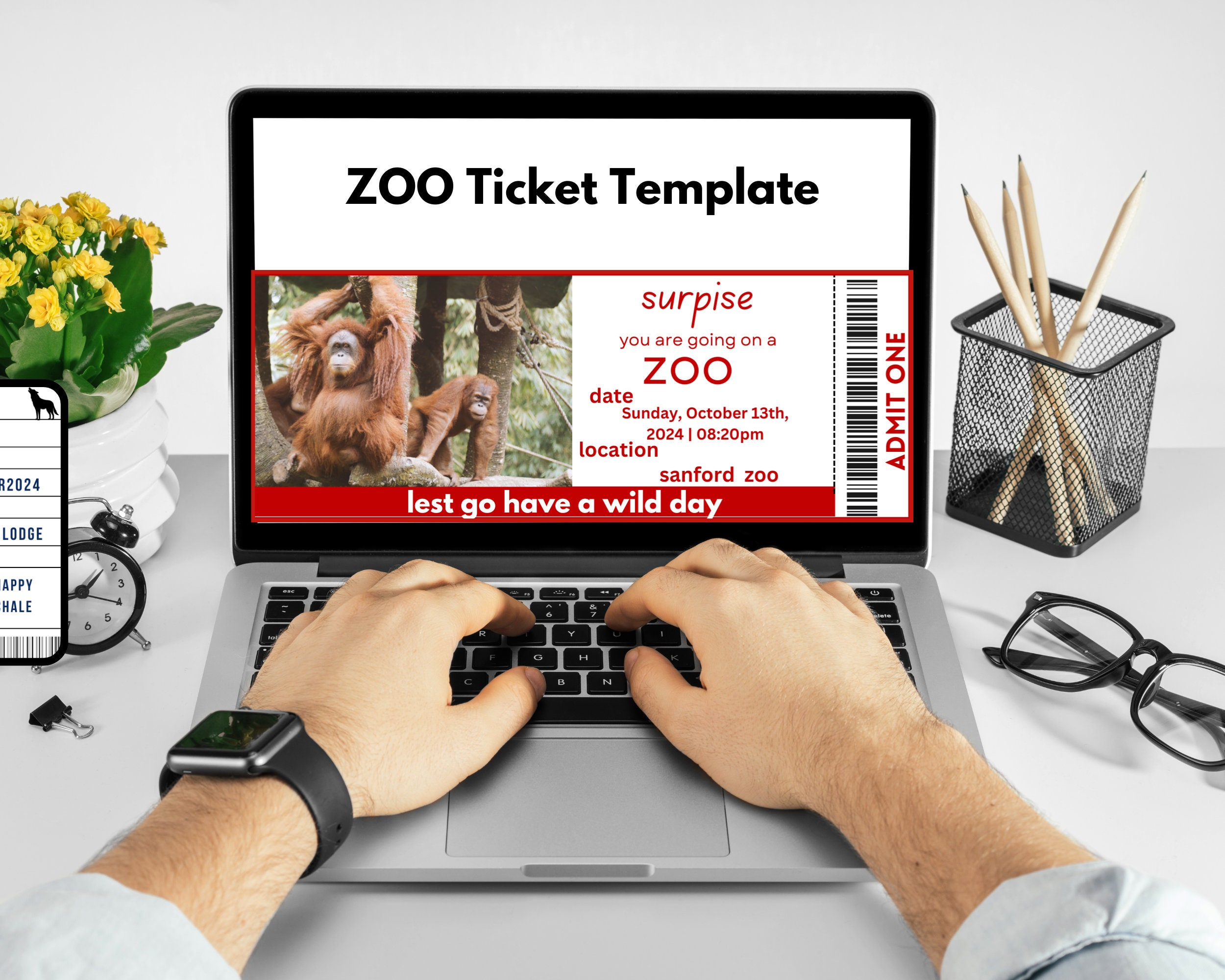 Zoo Ticket Template, Ticket Template, Certificate Template, Invitation ...
