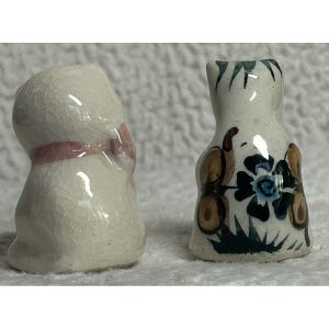Vintage Set of Two Cat Kitten Figures One Has Small Chipped Ear ...