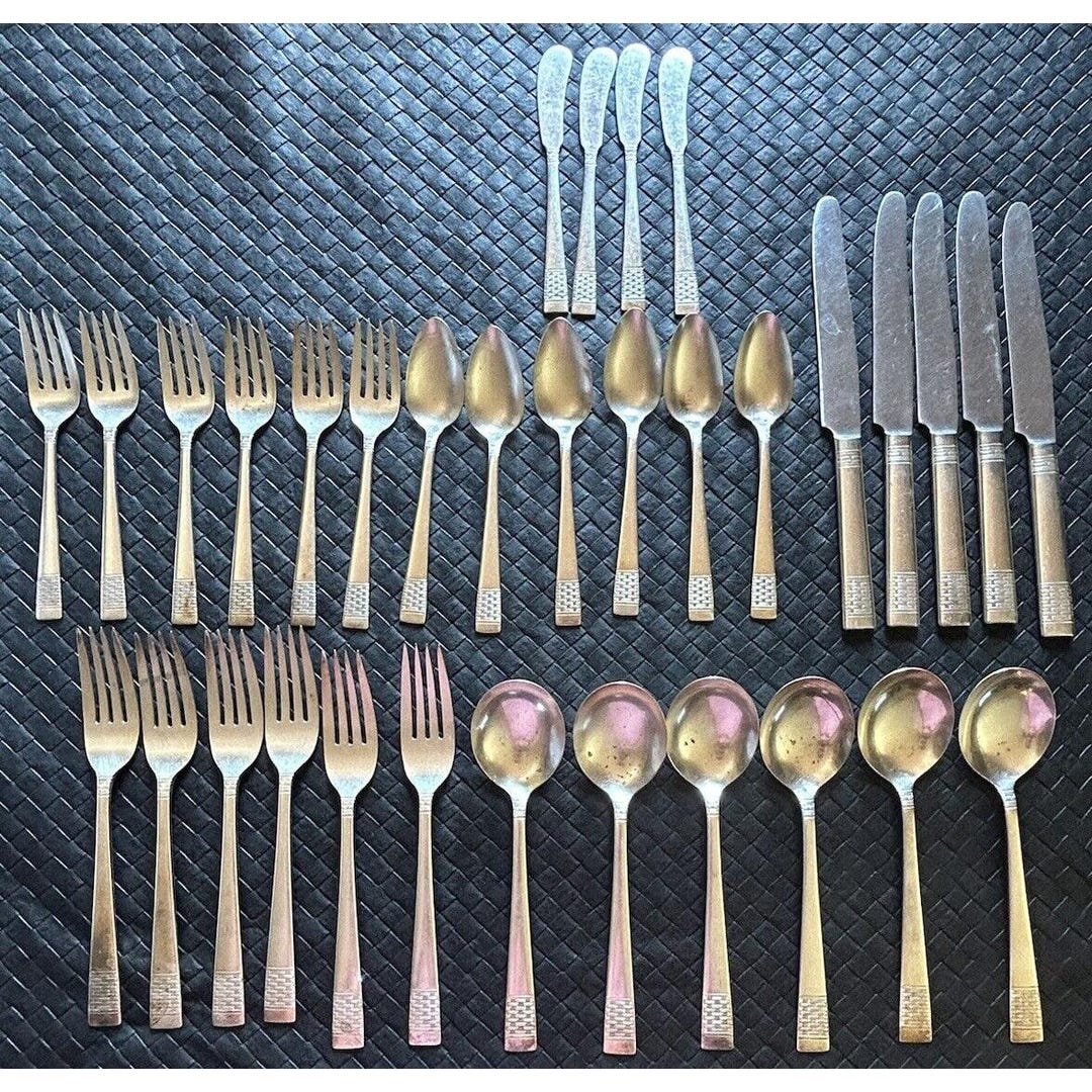 National Silver Co 33 Piece Flatware Set 1946 Cavalcade Pattern - Etsy