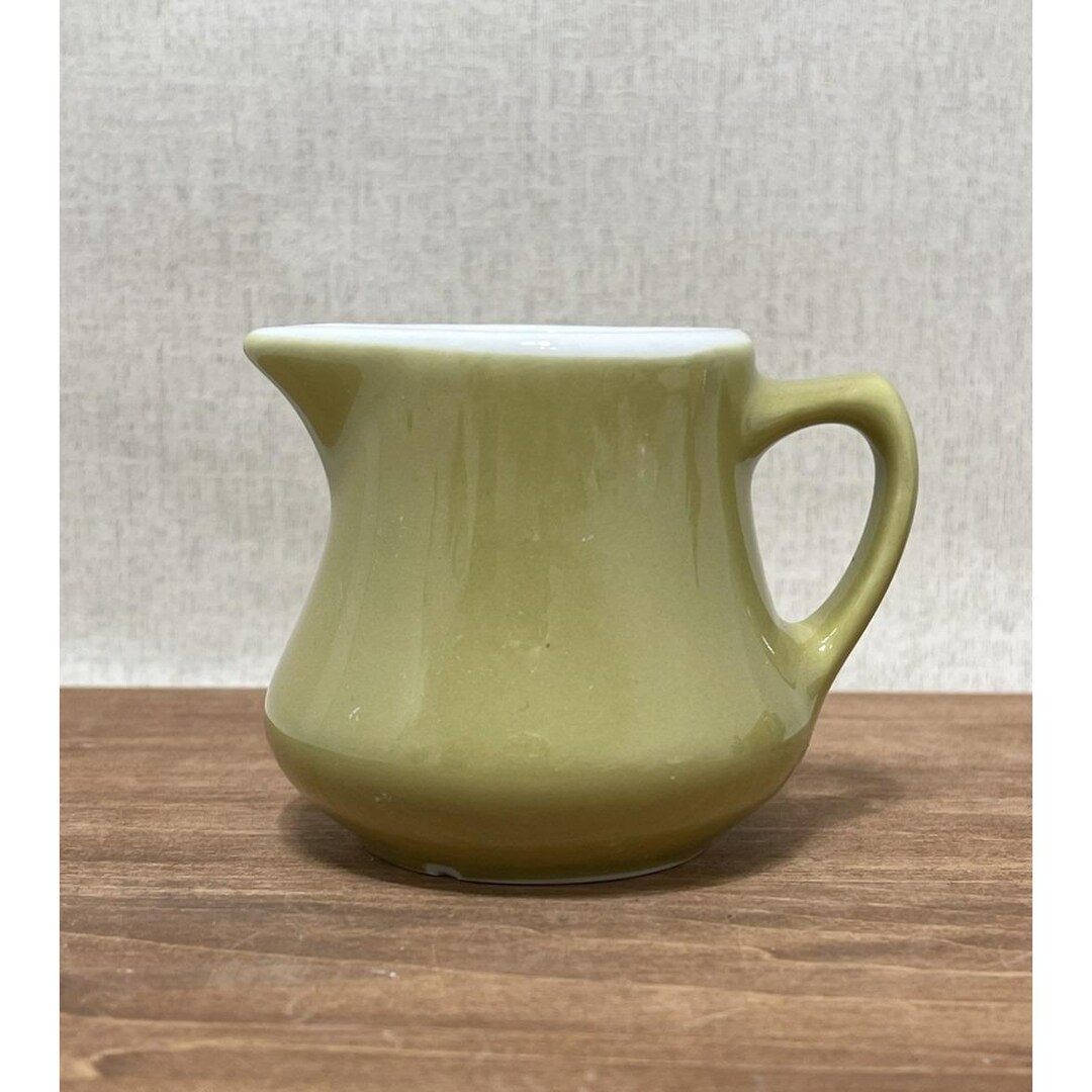 Vintage Homer Laughlin Olive Green Creamer (chip on Base) - Etsy