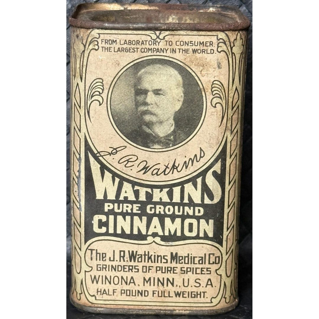 Vintage Watkins Pure Ground Cinnamon Tin - Etsy