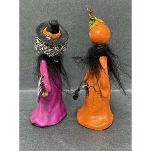 Halloween 5 Inch Bobblehead Witch and Pumpkin Set Kitschy Vintage Set ...