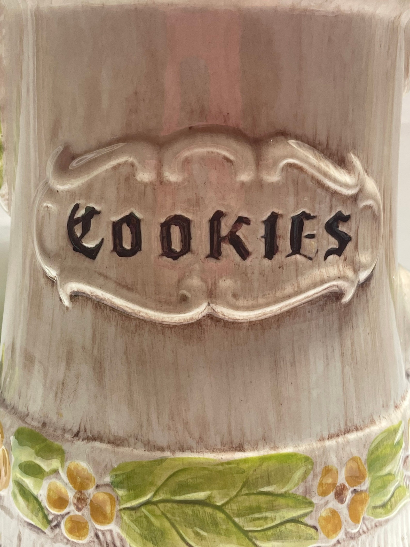 Treasure Craft Cookie Jar Pitcher: off White Birch, Dogwood Floral ...