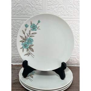 Vintage Texas Ware Melamine White Floral Print Saucers Set of 4 - Etsy