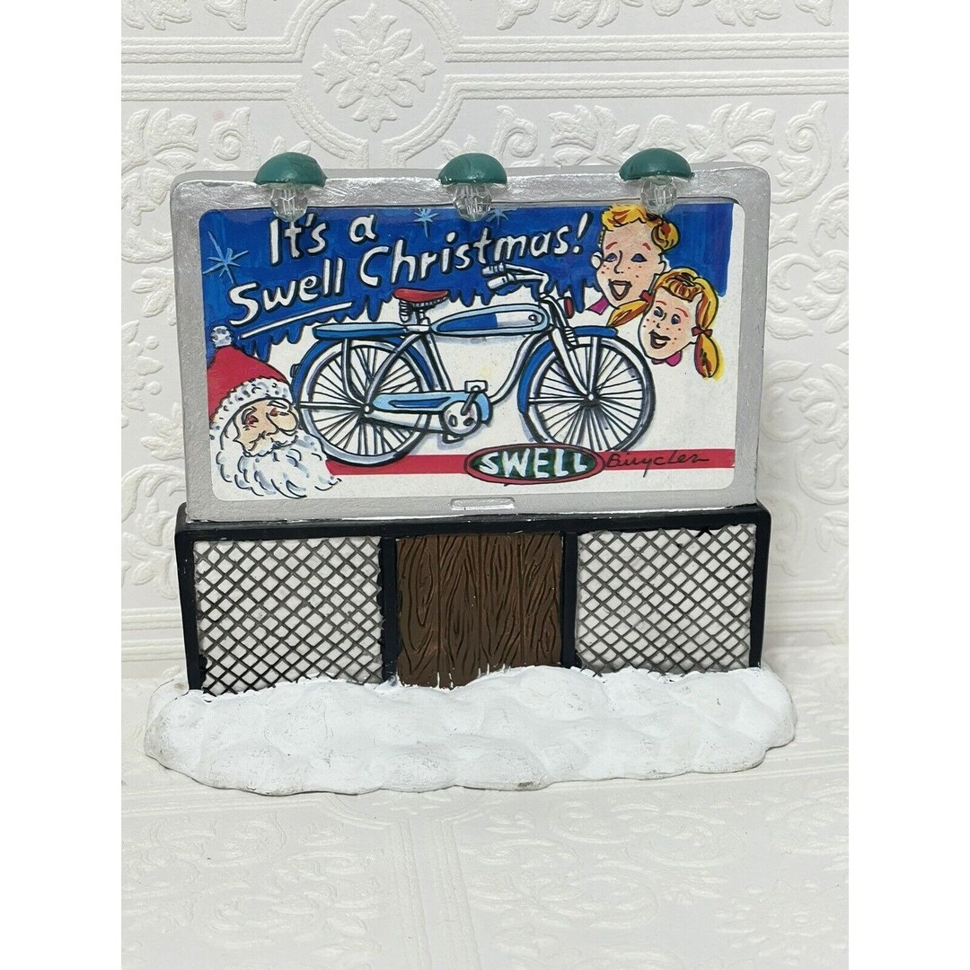 Vintage It’s a Swell Christmas Bicycle Christmas Village Accessory ...