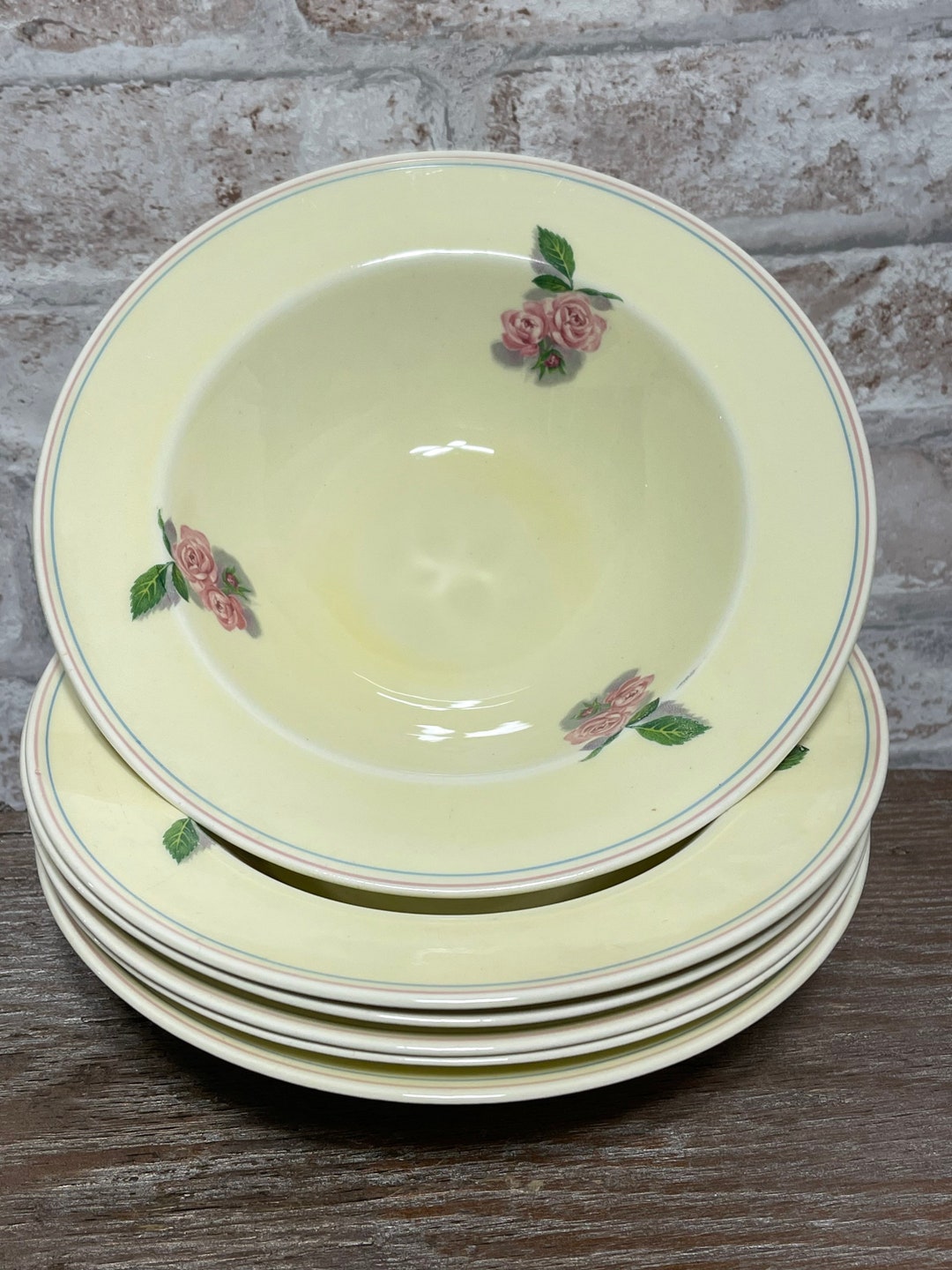 Cavitt Shaw rosita Pattern 131A. 6 Vintage Soup Bowls 1930s-1940s ...
