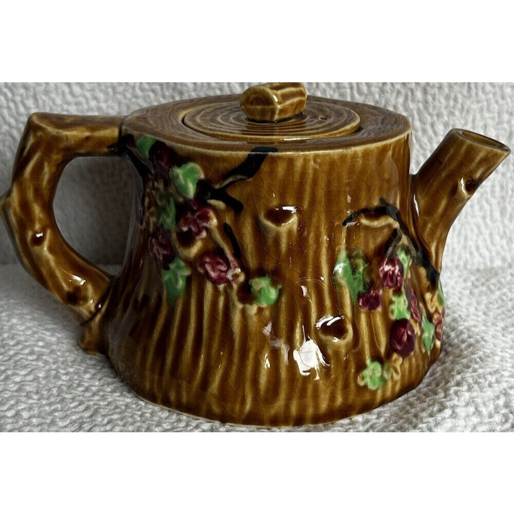 Whimsical Tree Stump Pottery Tea Pot Cabin Decor Small Size - Etsy