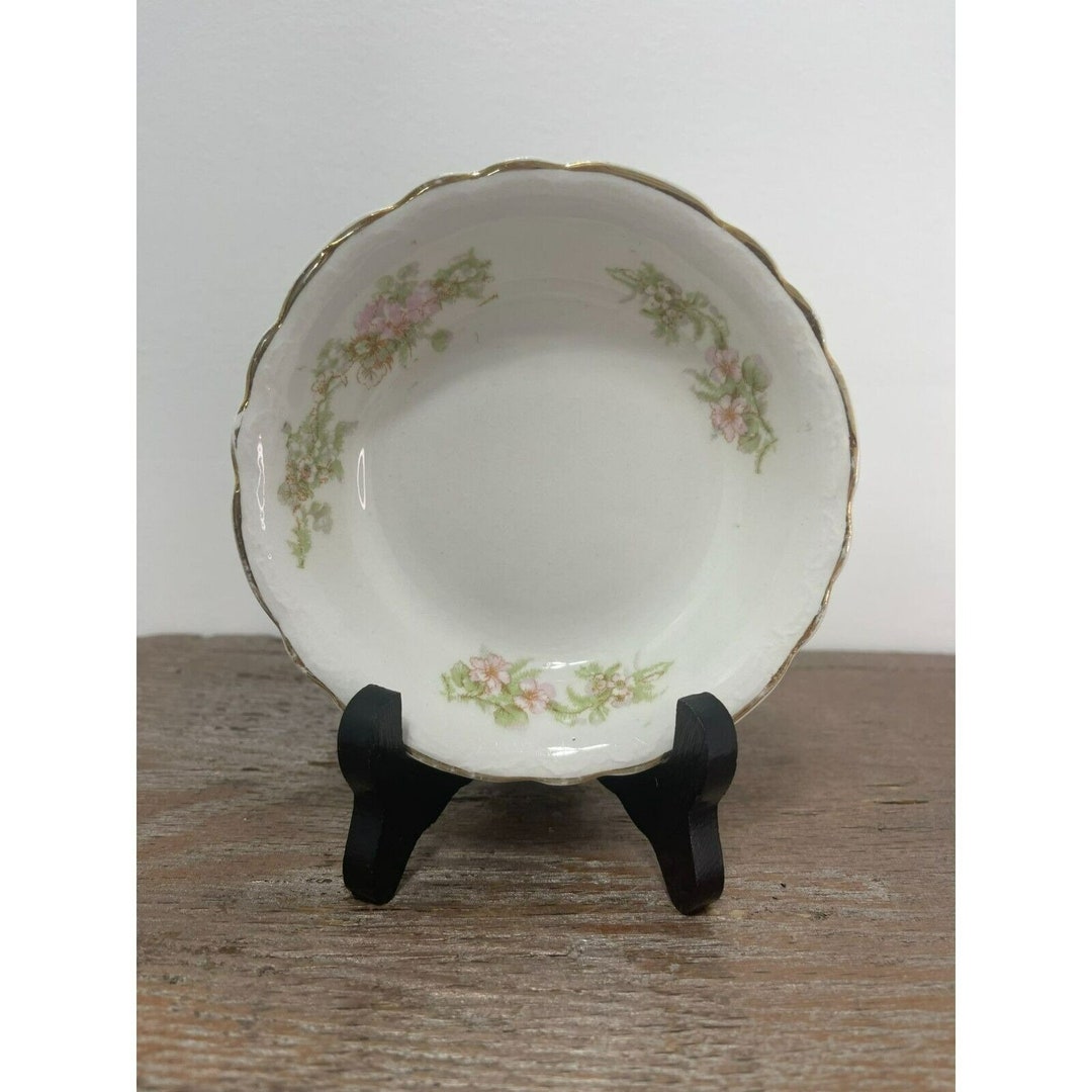 Vintage Homer Laughlin Hudson Bone China Floral Print White Soup Bowls ...