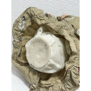 Rare Dip N Drape Paper Mache FOLK ART DOLL With a Holiday Snowman Dress ...