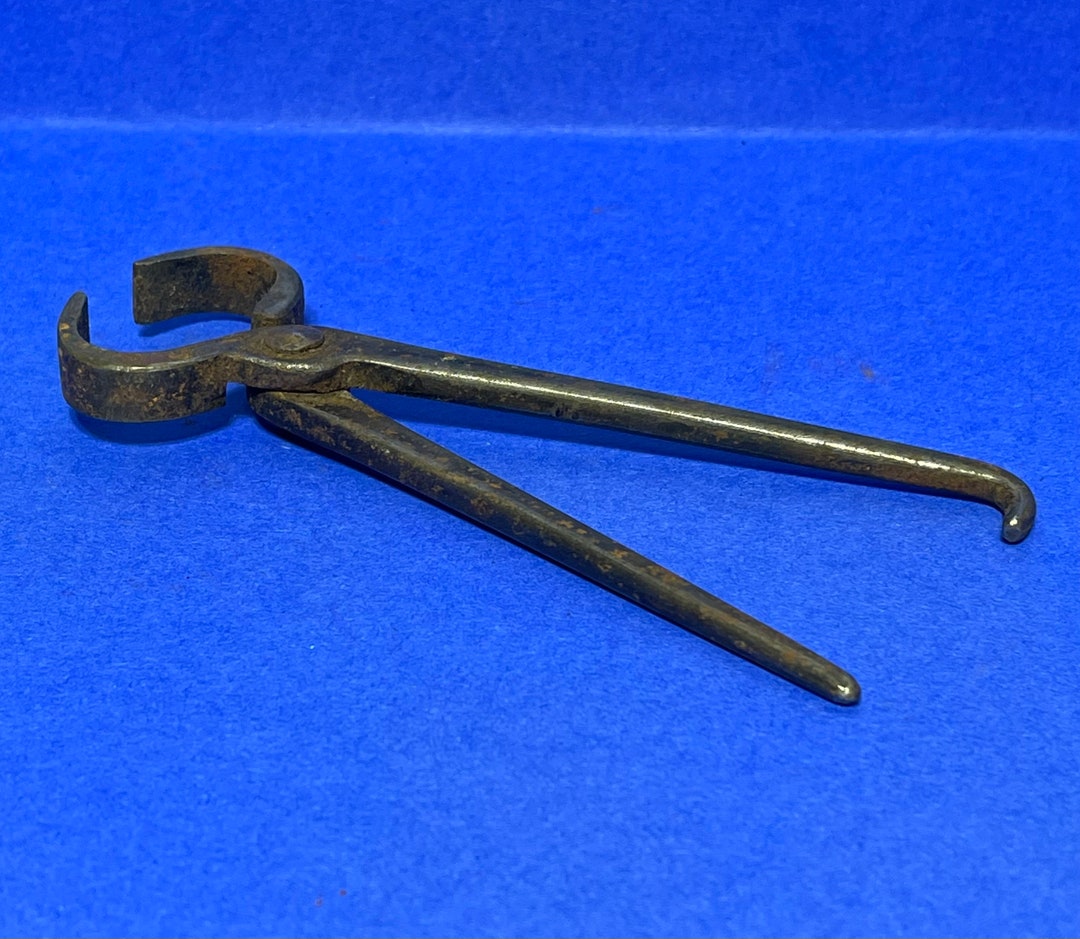 Vintage End Nipper Pliers: Hooked Handle Cutter, Blacksmith Tool - Etsy