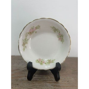 Vintage Homer Laughlin Hudson Bone China Floral Print White Soup Bowls ...