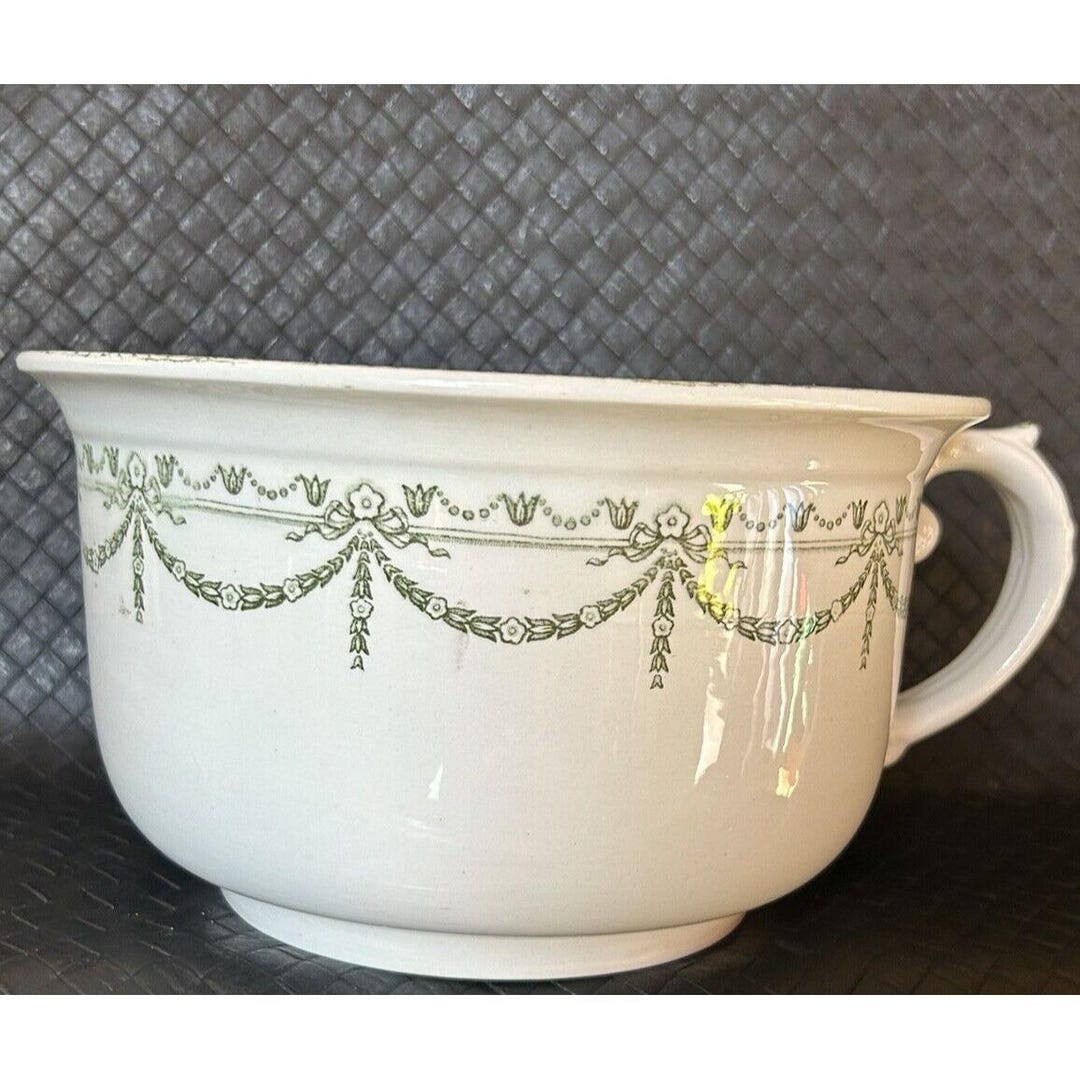 Antique Winston Grimwades Chamber Pot Festoon Border England Excellent ...