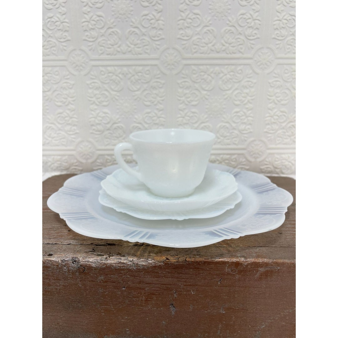 Vintage Macbeth Evans American Sweetheart Glass Monax Opalescent 4 Pc ...