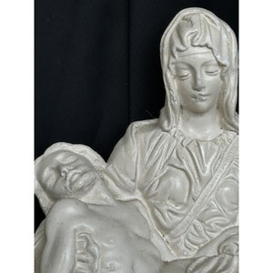 Chalkware Copy of Pieta by Michelangelo Mother Mary Holding Jesus in ...