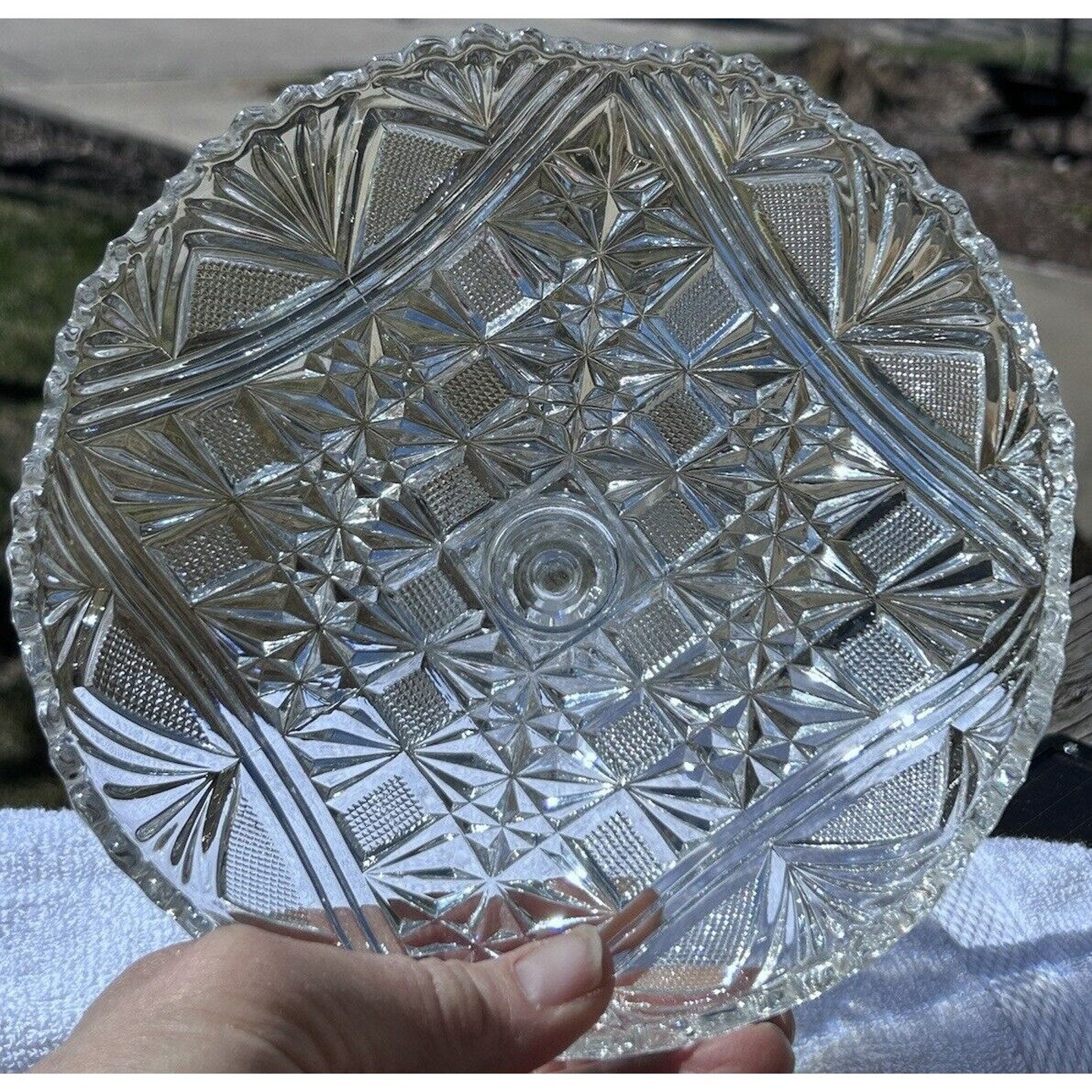 Teutonic Pedestal Compote Mckee Glass Company C1905 Scalloped Pedestal ...