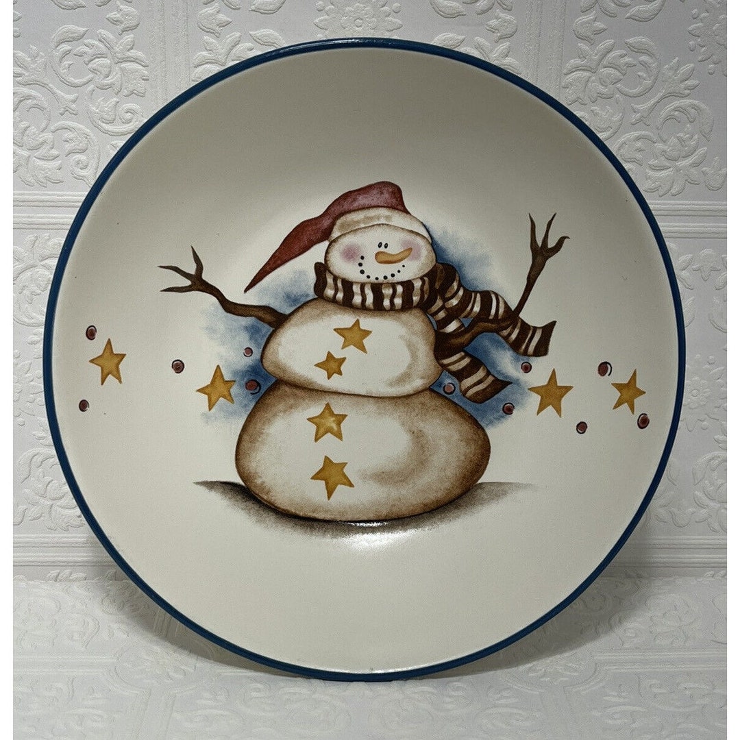 Stewart Earthworks 8 Inch Snowman Bowl Christmas HC Accents Boyd - Etsy