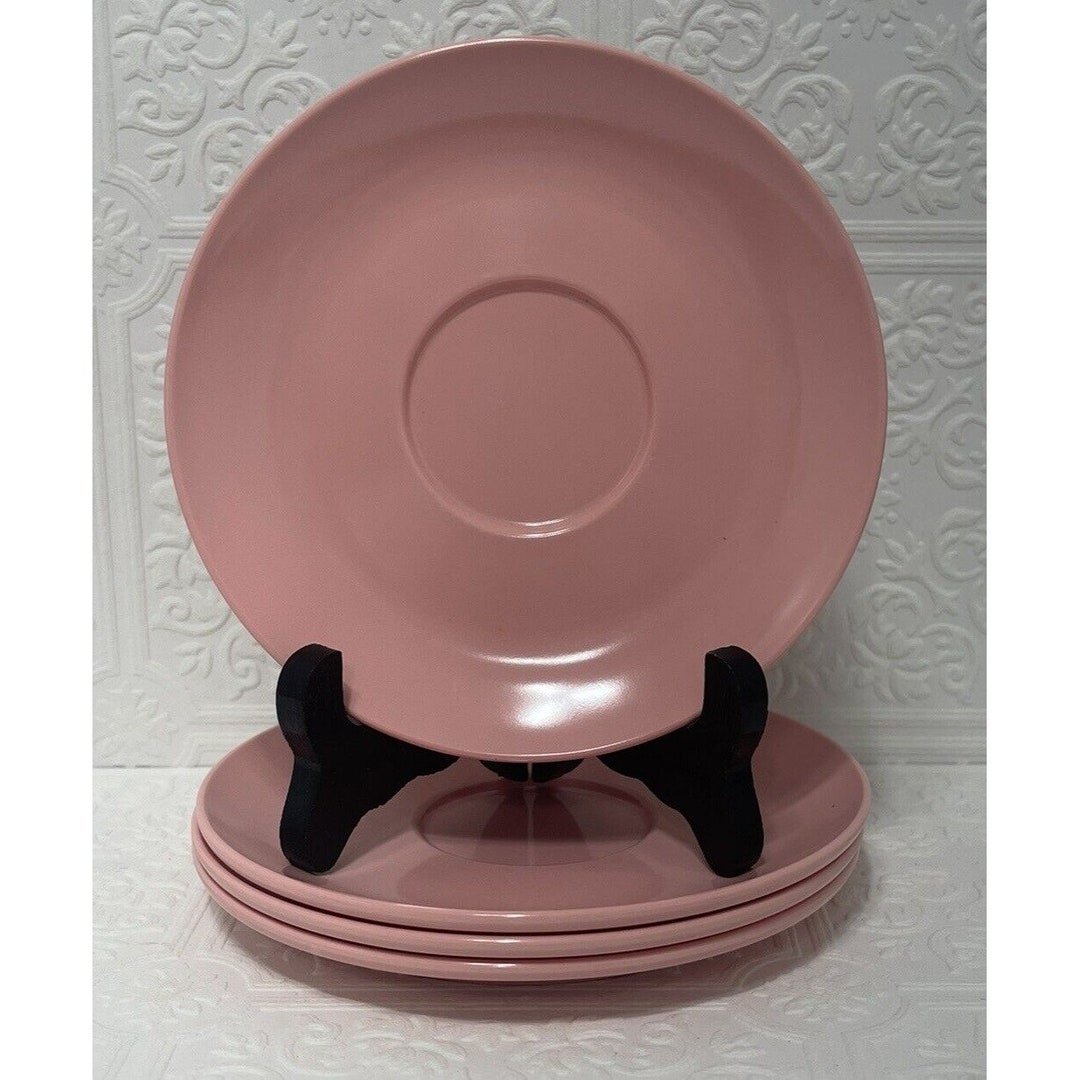 Boontonware Melamine Pink Plates Somerset Saucers 6202 6 Inch Set of 4 ...