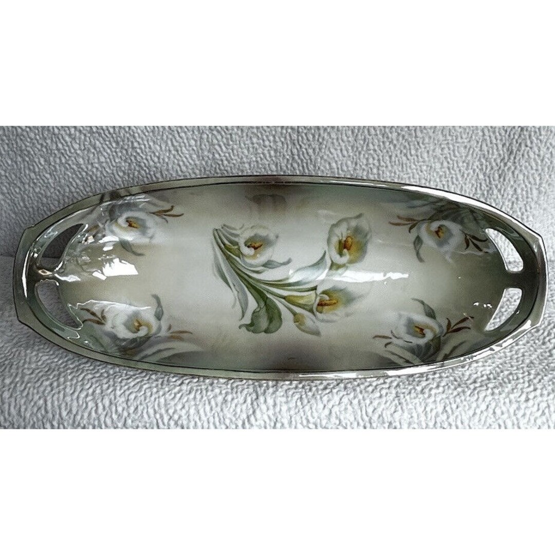 Vintage Calla Lily Celery Dish: White Floral Serving Plate (12”L) - Etsy