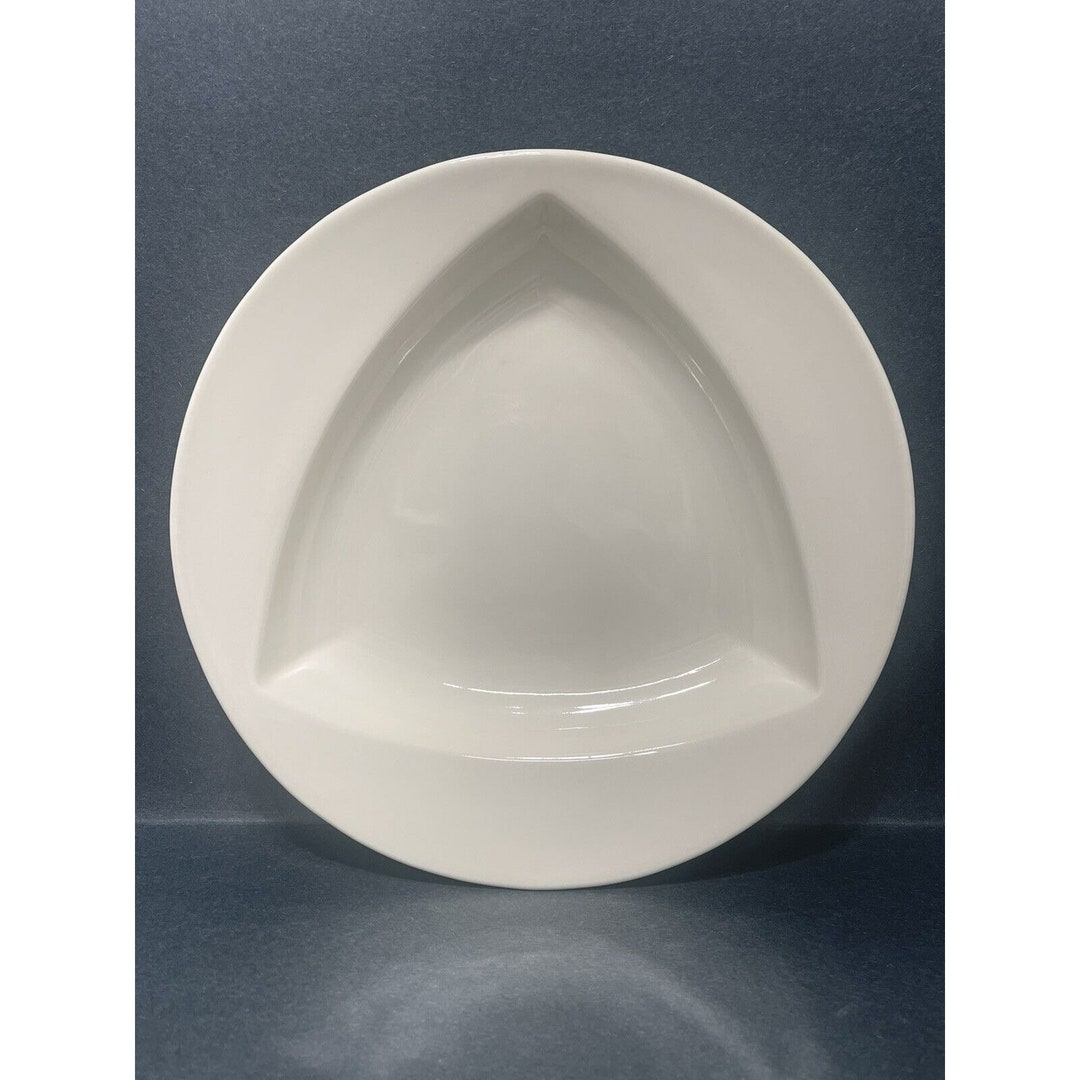 Homer Laughlin 11 White Pasta Bowl/ Plate With Triangle Center - Etsy