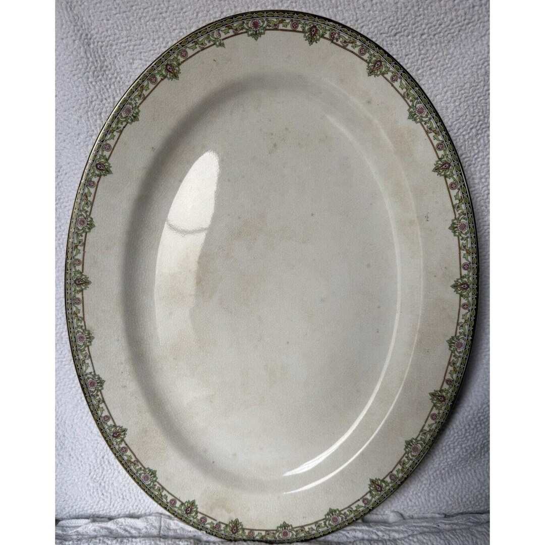 Antique Smith Phillips Platter: Large Semi-porcelain Serving Dish (17 ...