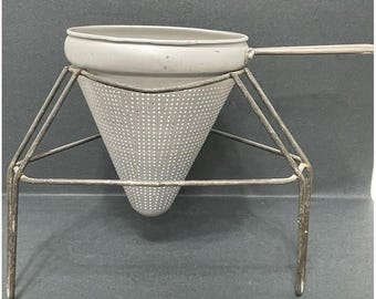 Vintage Wear Ever Aluminum Canning Strainer Cone Sieve With Tri Pod ...
