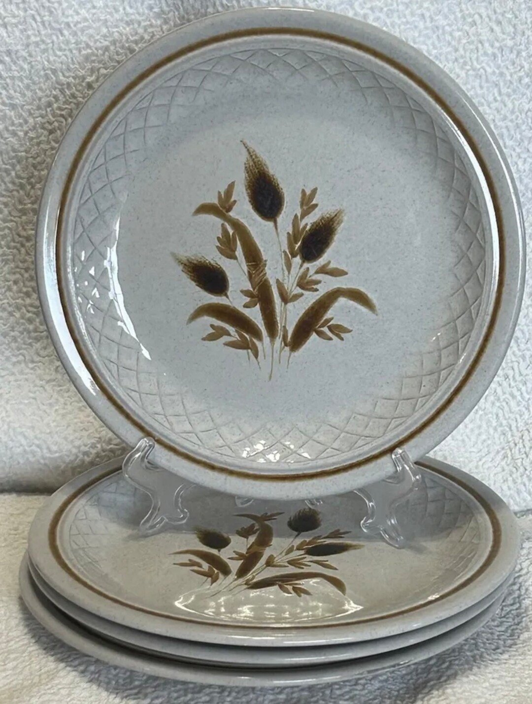 Vintage Nikko Stoneware Salad Plate: Brown Wheat Design - Etsy