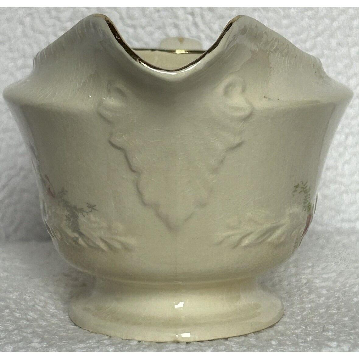 Crown Potteries Gravy Boat Vintage 1942 Pink & Lilac Flowers Pattern ...