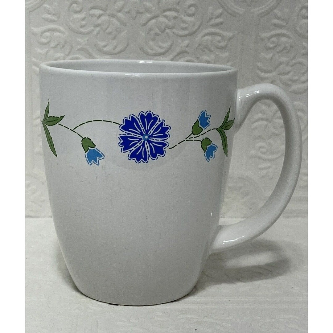 Corelle Spring Blue Stoneware Coffee Mug 11 Oz Height 4 in Width 3 Inch ...