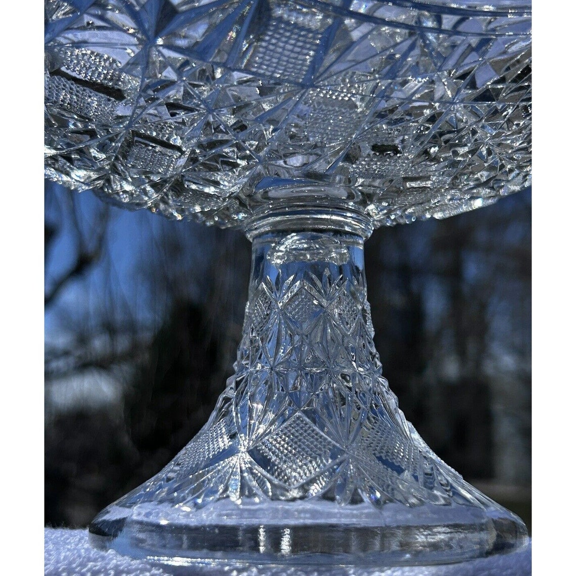 Teutonic Pedestal Compote Mckee Glass Company C1905 Scalloped Pedestal ...