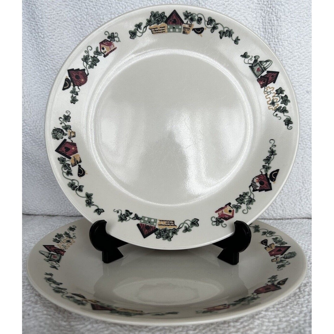 Corelle Garden Home Set of 2 Dinner Plates 10 1/4”W Very Good Used ...