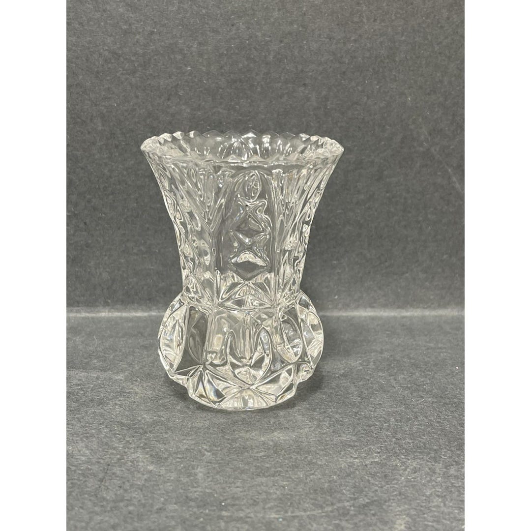 Vintage Mid Century Glass Crystal Yugoslavia Zajecar 3 Inch Tall Vase ...