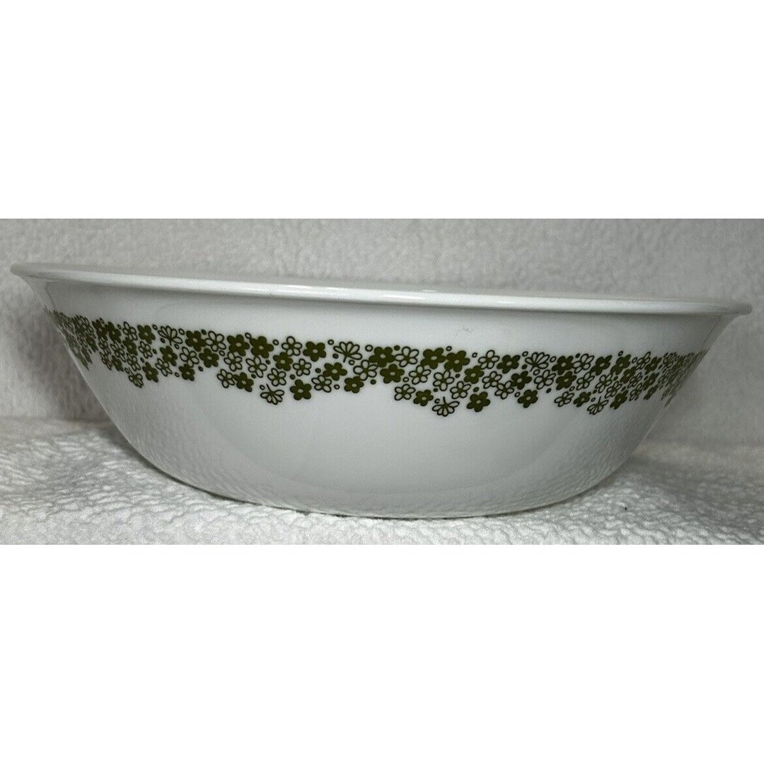 Corelle Serving Bowl Spring Blossom Green AKA Crazy Daisy Vintage 1972 ...