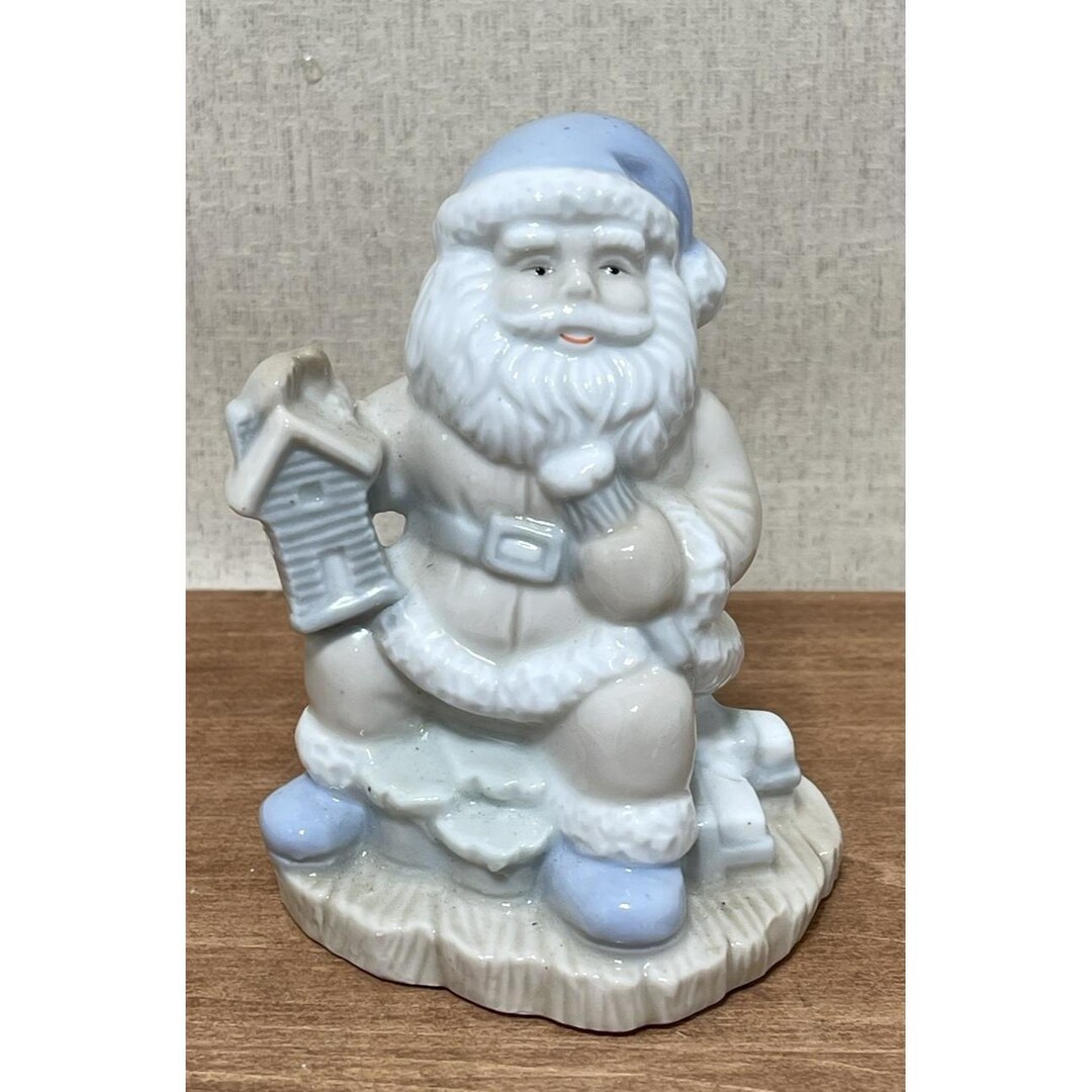 Vintage Porcelain Nobel Gall Santa Claus Figurine Pastels Blue - Etsy