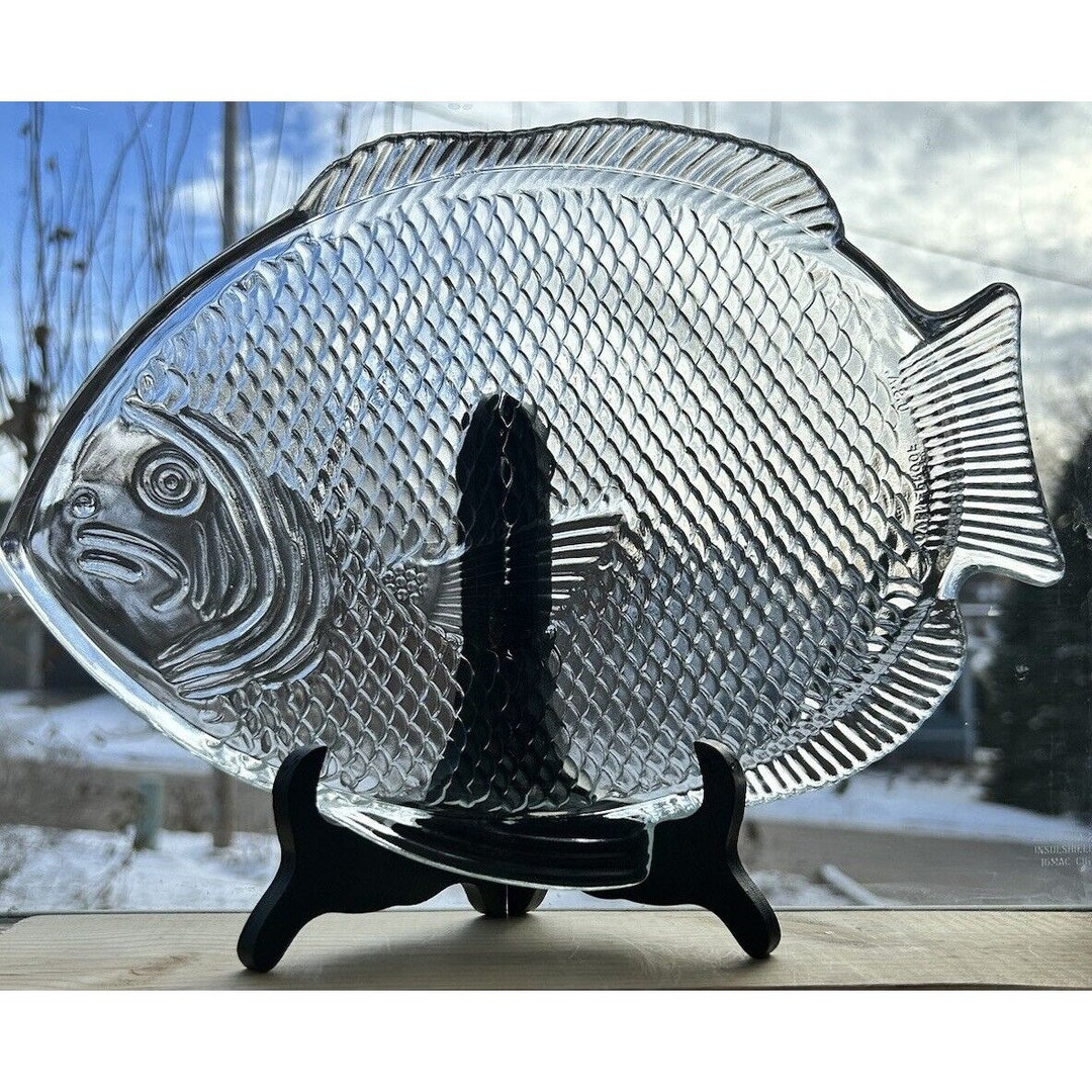 Fish Shaped Oven to Table Fish Plates Platters Set of 2 Vintage ...