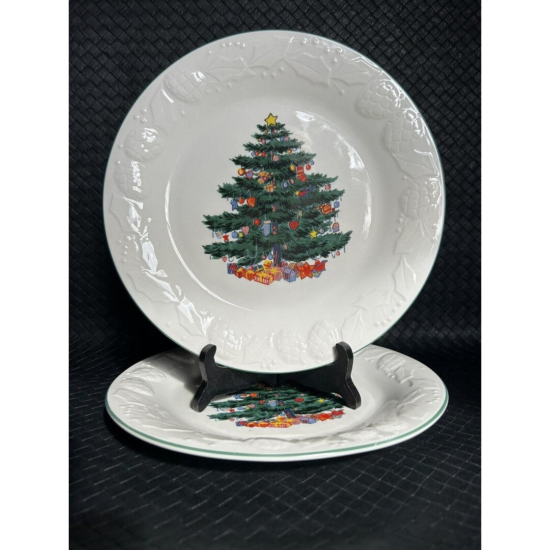 2 GEI Christmas Tree Plates Vintage Granny Core - Etsy
