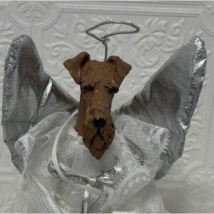 Terrier Dog Angel Tree Topper With Silver Wings Kits by Fun Piece ...