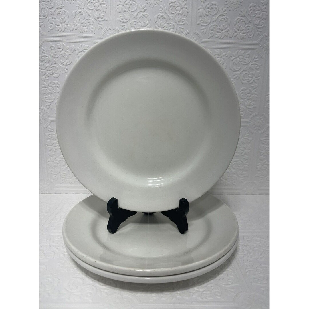 Grindleys Hotelware Vitrified England White Plates Set of Three 6 - 61 ...