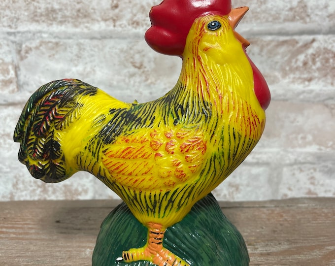 Vintage Crowing Rooster Chicken W/motion Sensor Celluloid Battery ...