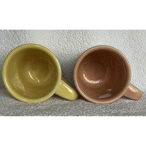 Vintage Homer Laughlin Denver Coffee Cups/mugs Sunflower Yellow ...