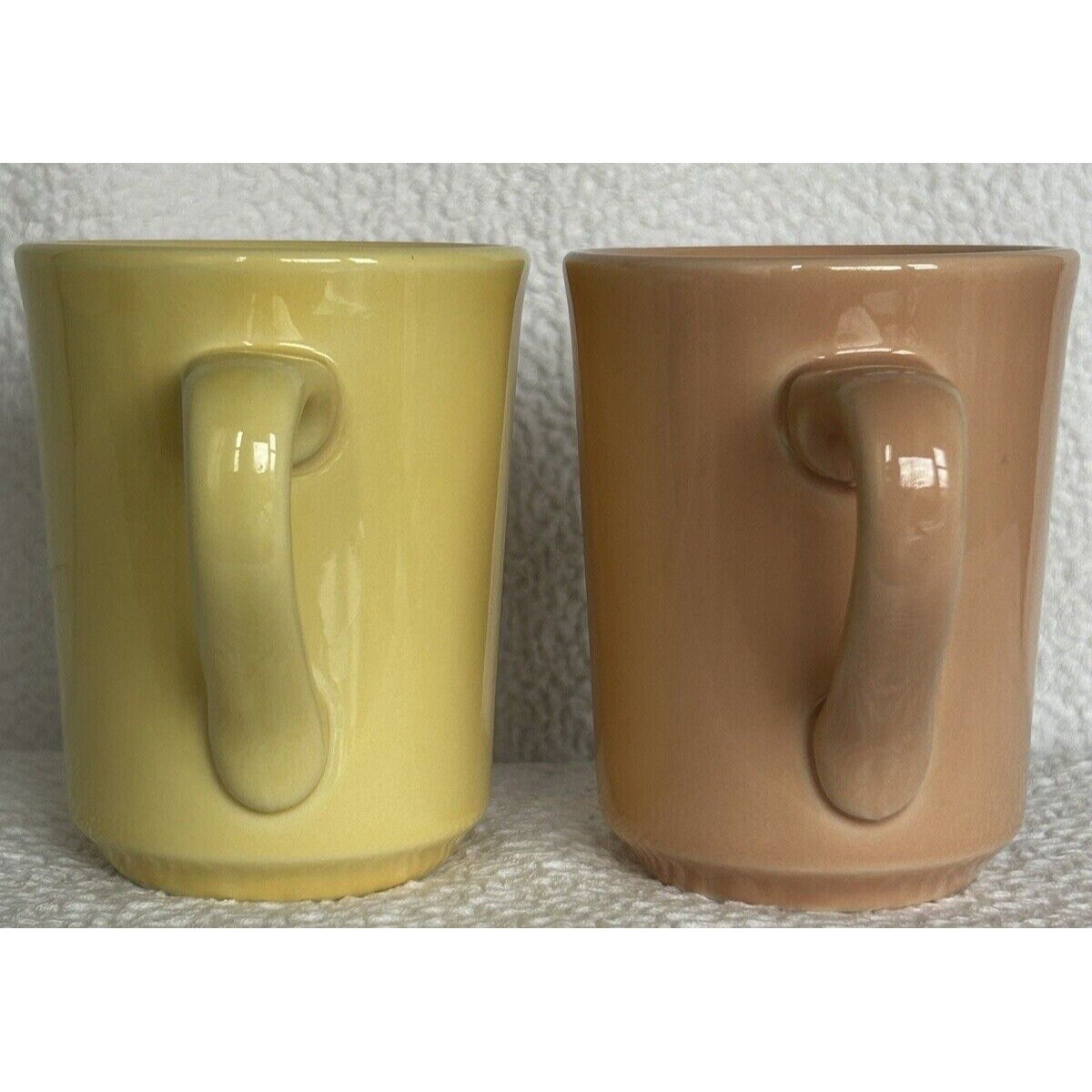 Vintage Homer Laughlin Denver Coffee Cups/mugs Sunflower Yellow ...
