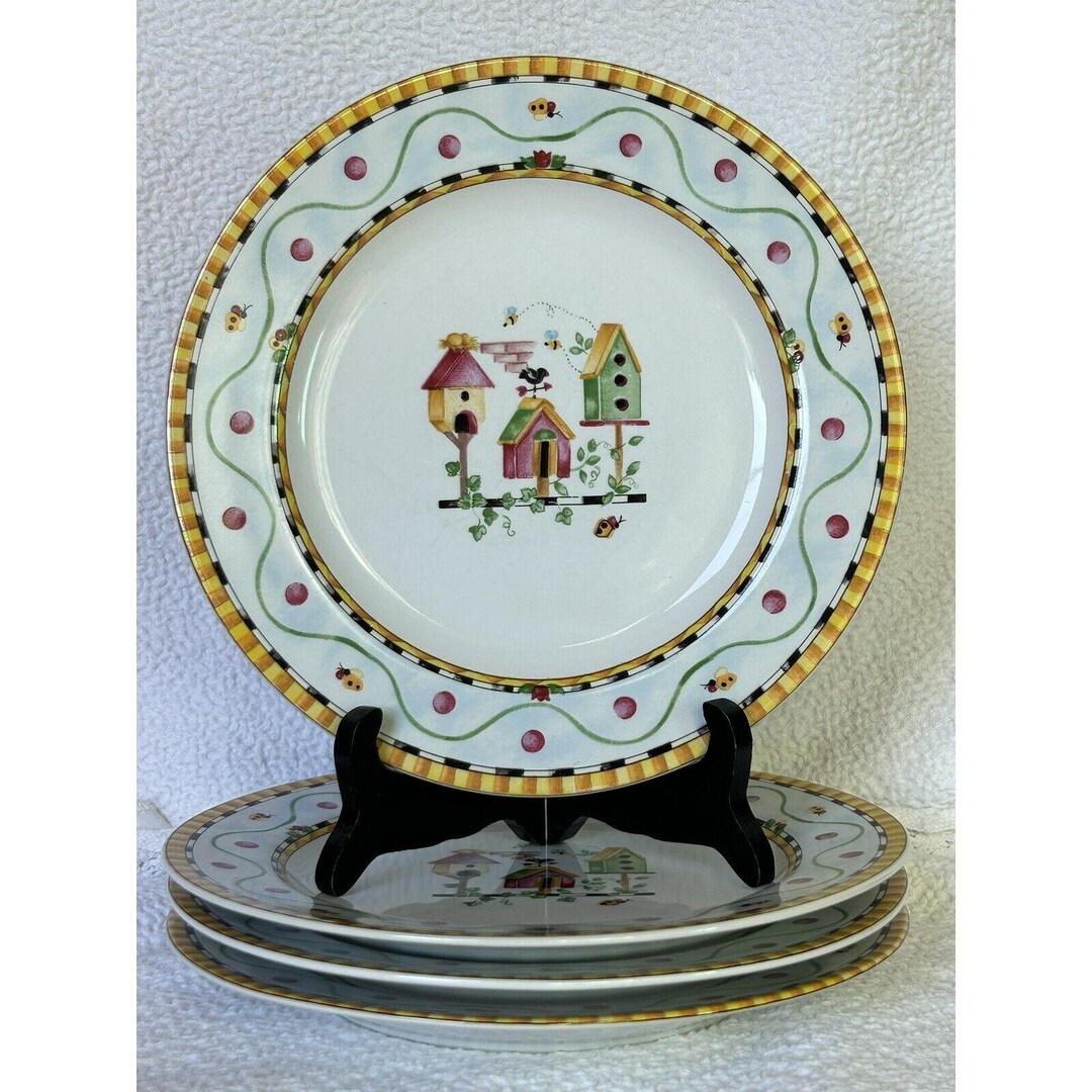 Coventry Penelopes Garden Plates Set of 4 8 Inch Salad Side Plates - Etsy