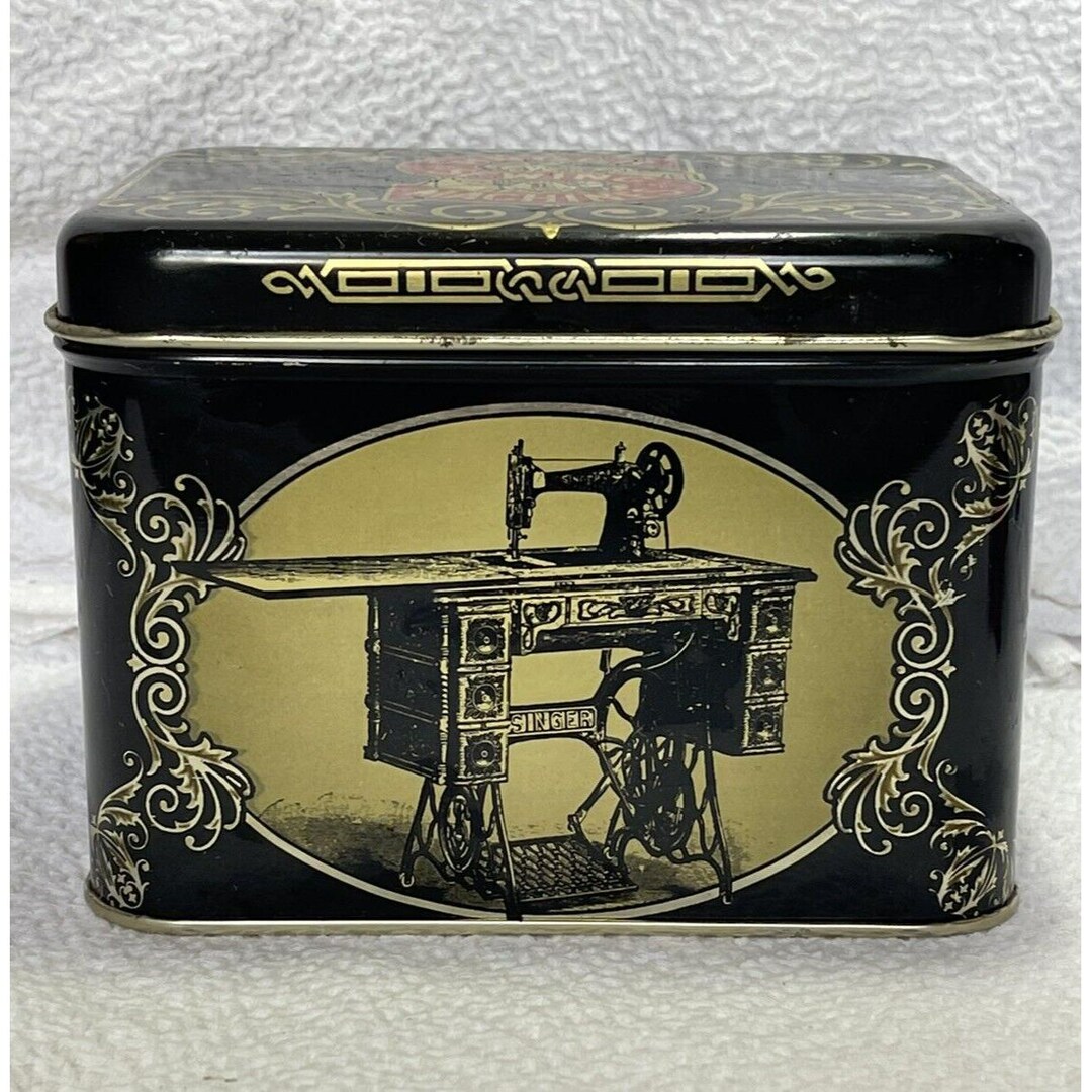 Retro Singer Sewing Machine Tin Metal Box W 6 Inch X H 4 Inch - Etsy