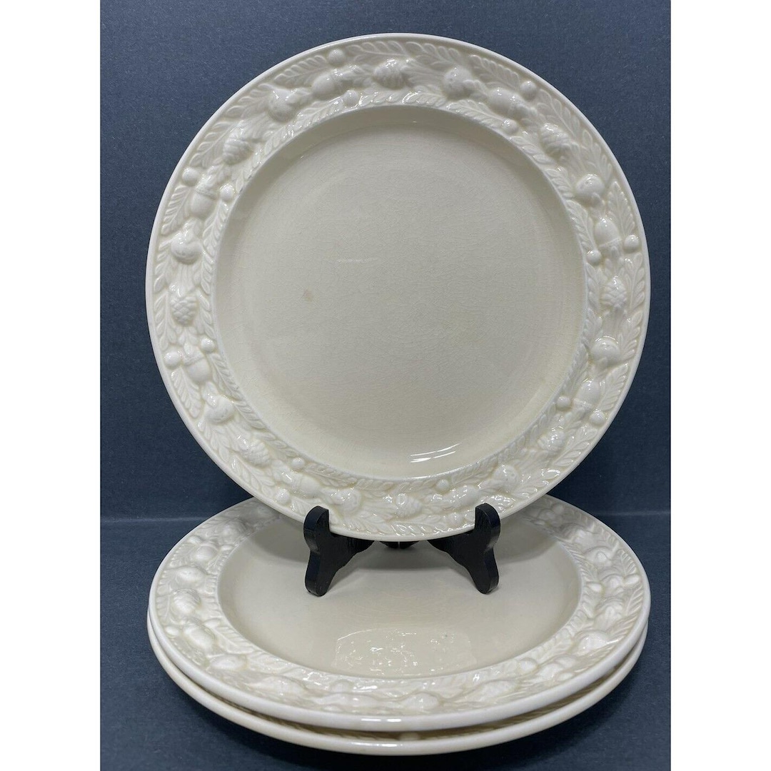Vintage Adams Della Robia Dinner Plates: Royal Ivory Titan Ware, Set of ...