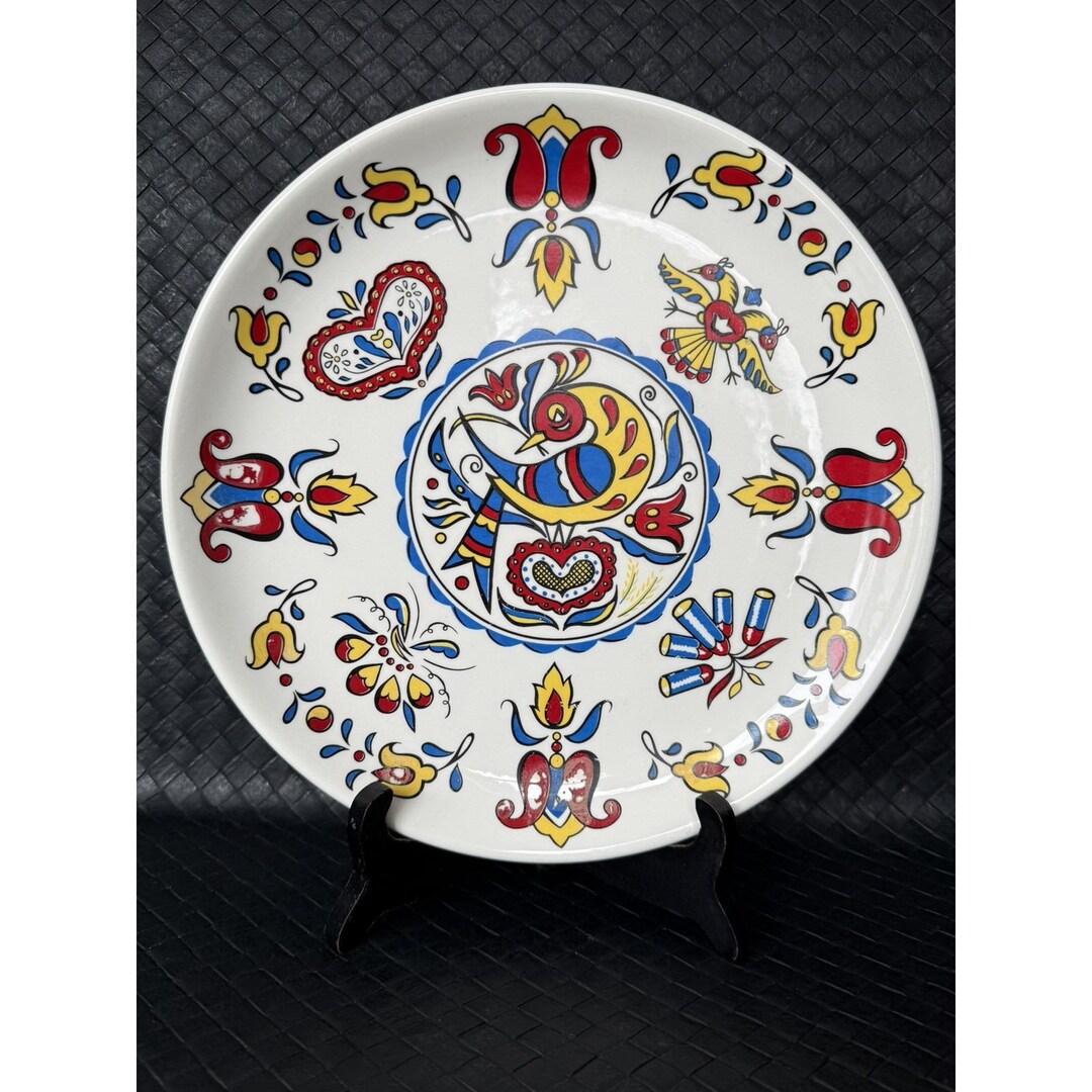 PENNSYLVANIA DUTCH Plate Hearts and Tulips Collector Plate 9 Inches ...