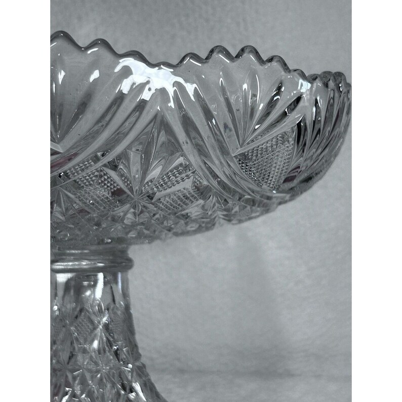 Teutonic Pedestal Compote Mckee Glass Company C1905 Scalloped Pedestal ...