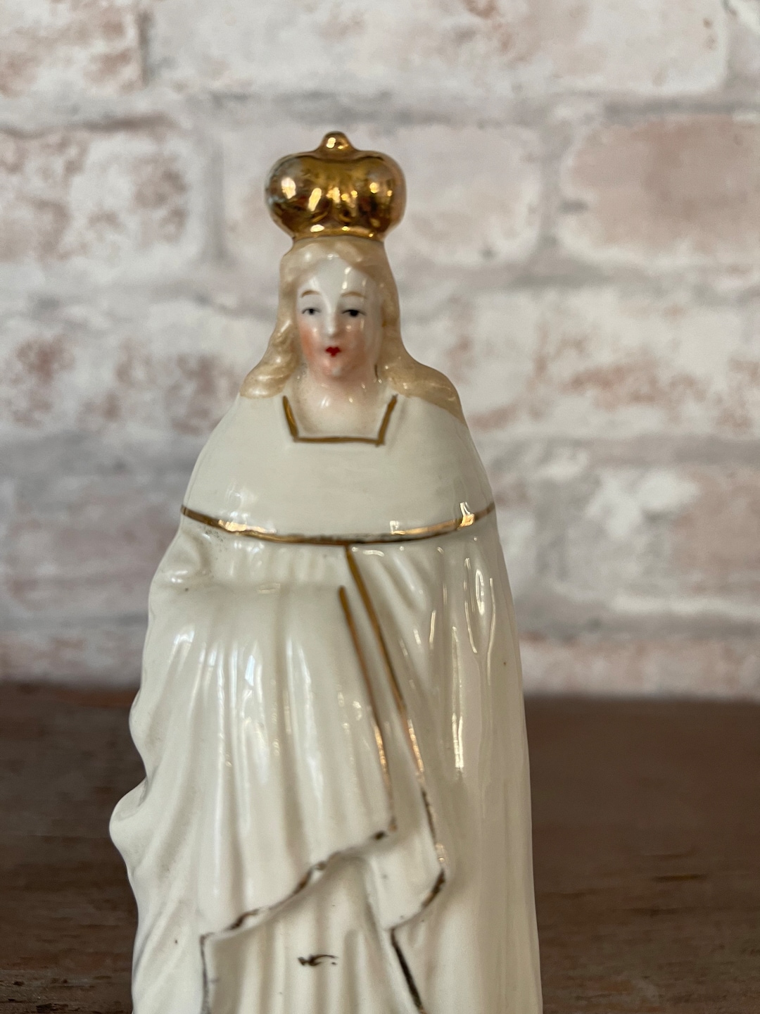 Antique Saint Maria Figurine, H. Maria Philippsdorf Figurine, Glazed ...